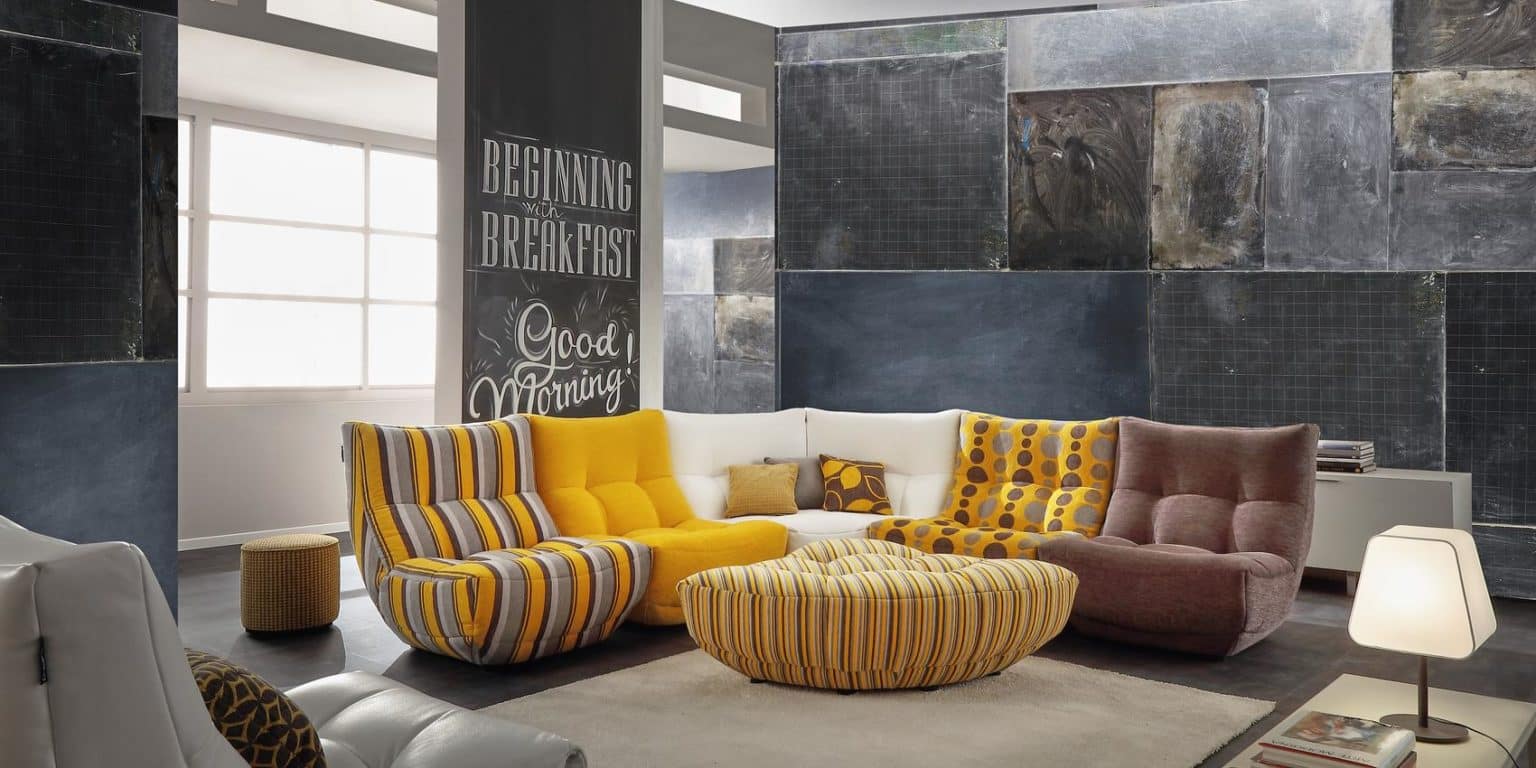 Canapés modulables (modules) Cuir & Tissu Chateau d’Ax