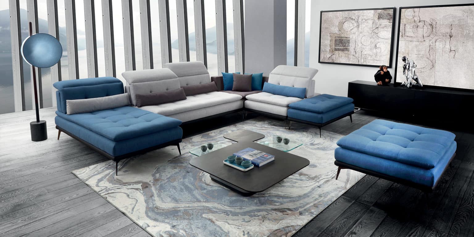 Canapés modulables (modules) Cuir & Tissu Chateau d’Ax